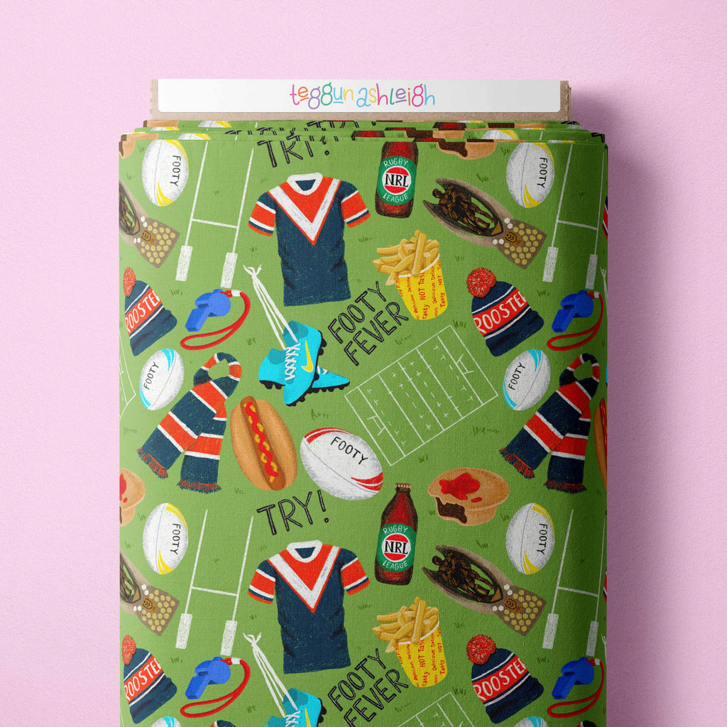 Roosters scrub top (Pre-order)- Handmade Australian NRL scrub top ...